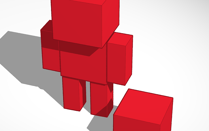 3D design Minecraft Person (Paint on) with (Paint on) Block | Tinkercad
