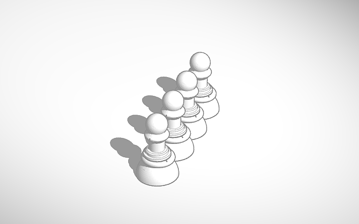 3D design 4 piyon | Tinkercad