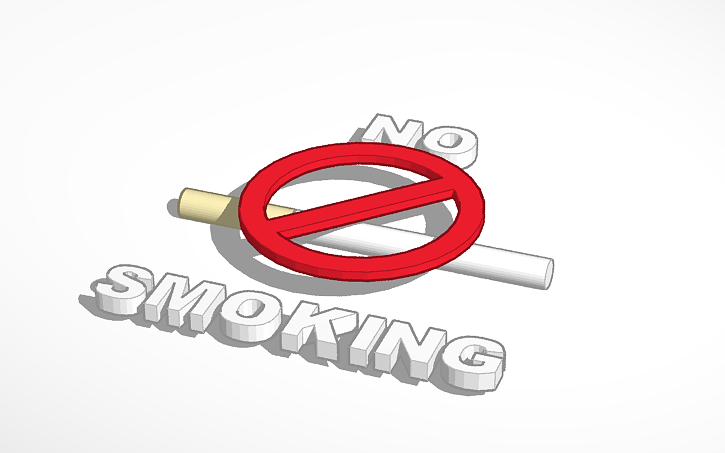 3D design No Smoking symbol - sign | Tinkercad