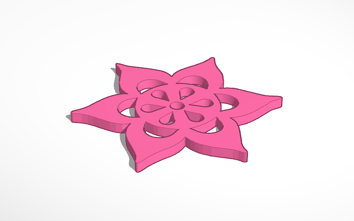 3D design 2D Art: Flower Design - Tinkercad