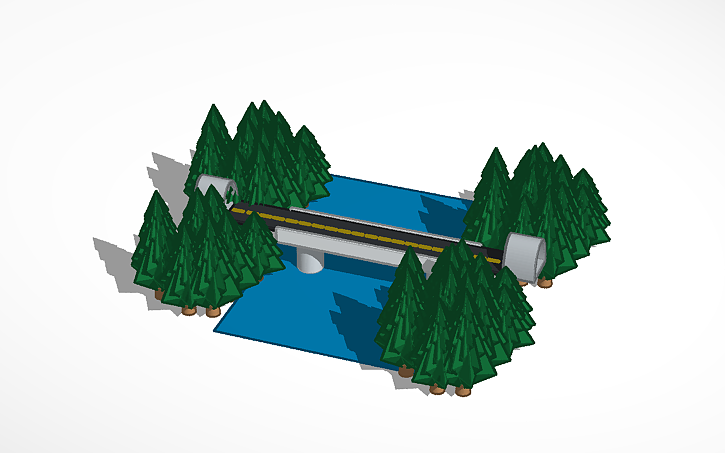 3D design Bridge - Tinkercad