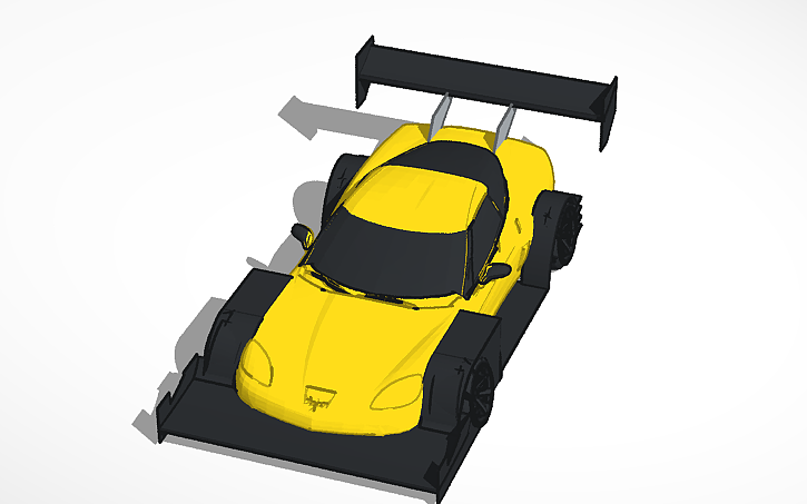 3D design Corvette z01 mountain climb - Tinkercad