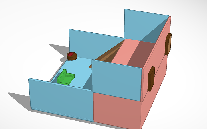 3D design Sans & Papyrus house (suggested) - Tinkercad