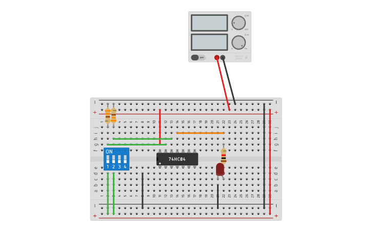 Circuit design LOGIC GATES - Tinkercad