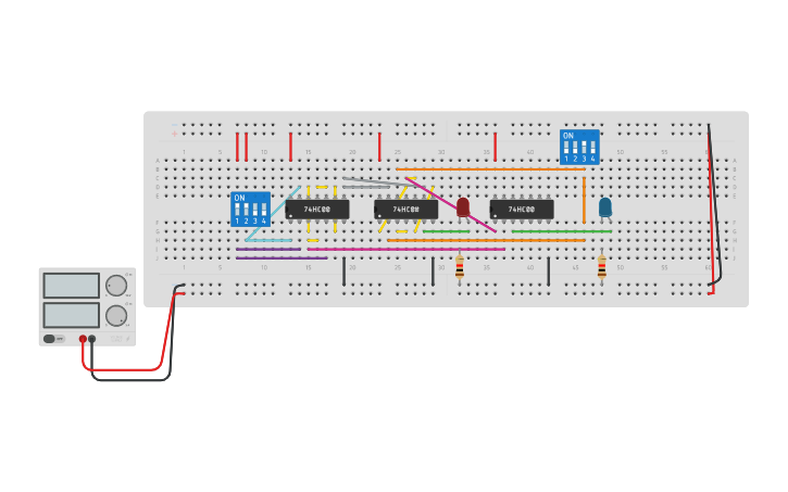 Circuit design full adder | Tinkercad