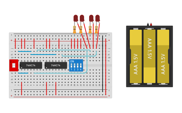 Circuit design Comp Arch - Activity 4 (Buffer) - Tinkercad