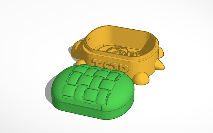 3D design Turtle soap box - Tinkercad