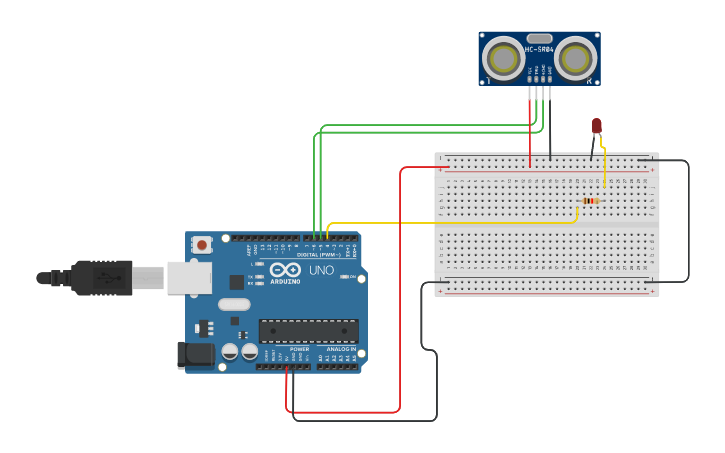 Circuit design Hopper sensor | Tinkercad