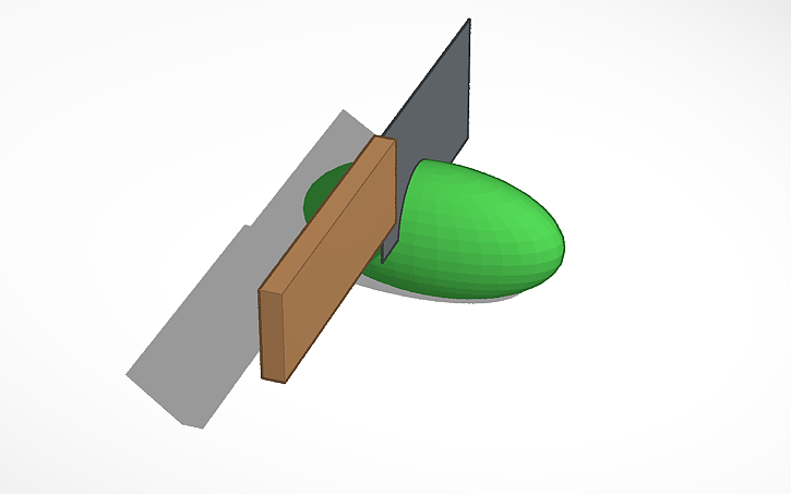 3D design knife cutting pickle | Tinkercad