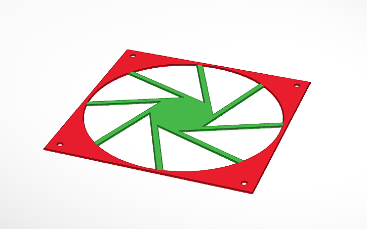 3D design Aperture Science 140mm fan cover | Tinkercad