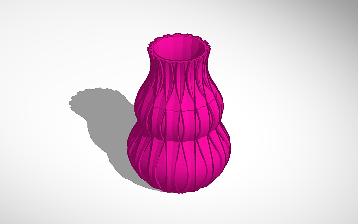 3D design vase 4 - Tinkercad