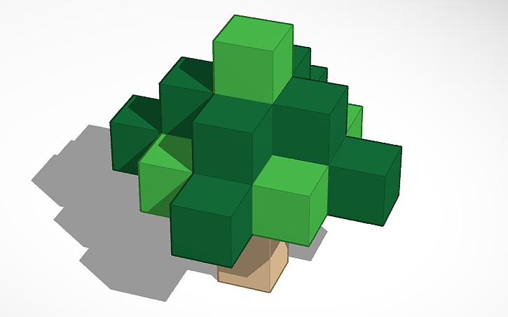 3D design Minecraft Tree - Tinkercad
