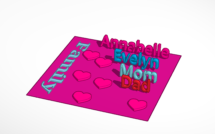 3D design Family | Tinkercad