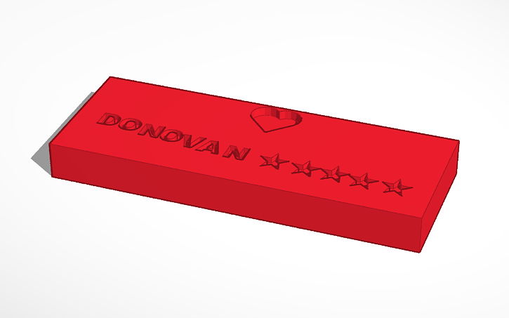 3D design Donovan's Keychain - Tinkercad