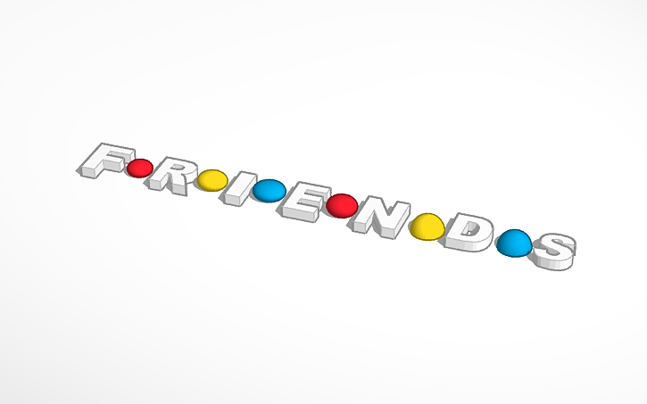3D design friends logo | Tinkercad