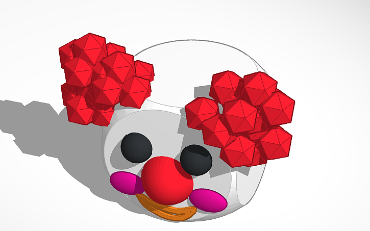 3D design clown cube - Tinkercad