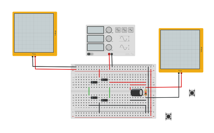 Circuit design Rectificador de onda completa puente de diodos - Tinkercad Circuit design Rectificador de onda completa puente de diodos - Tinkercad