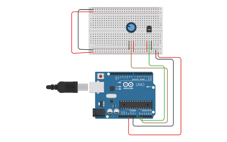 Circuit design IoT Pract 3 - Tinkercad