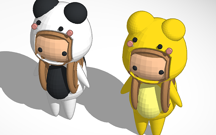 3D design Abby and Abby: animal PJ's - Tinkercad