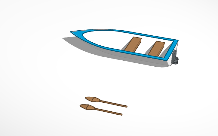 3D design row boat - Tinkercad