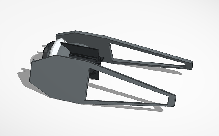 3D design tie gunship - Tinkercad