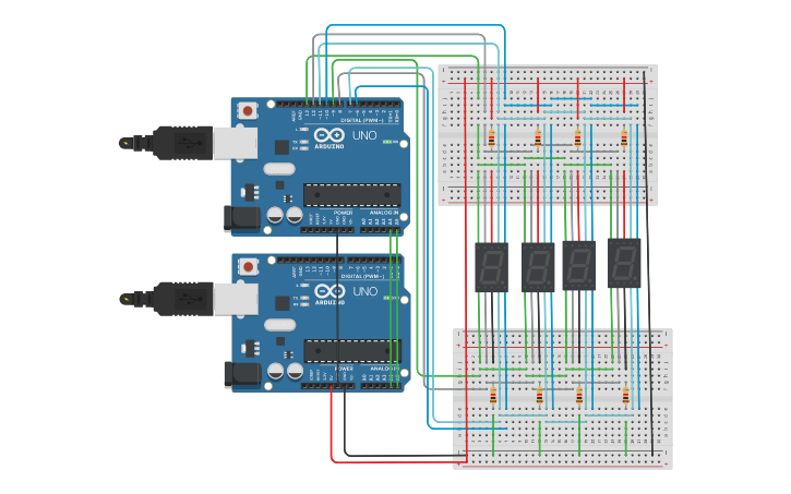 Circuit Design Seven Segment Tinkercad