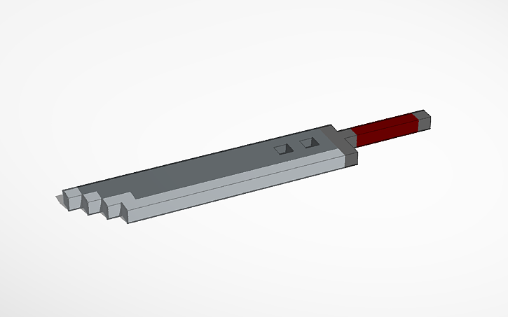 3D design What if the Buster Sword was in Minecraft? - Tinkercad