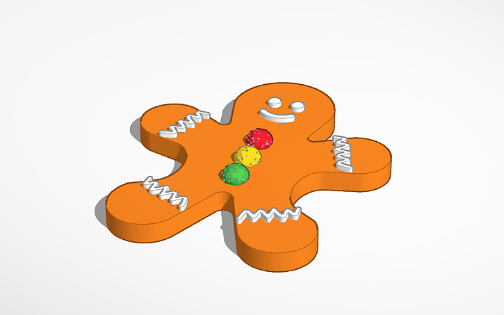 3D design Gingerbread Person - Generic - Tinkercad