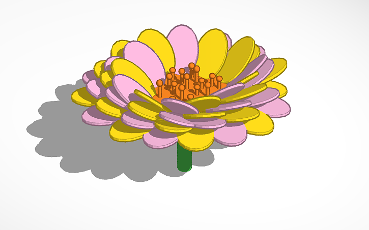 3D design flower - Tinkercad