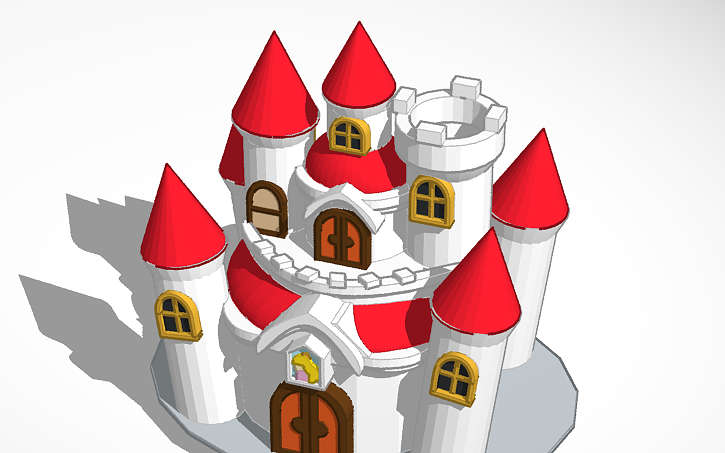 3D design Peach's Castle - Tinkercad