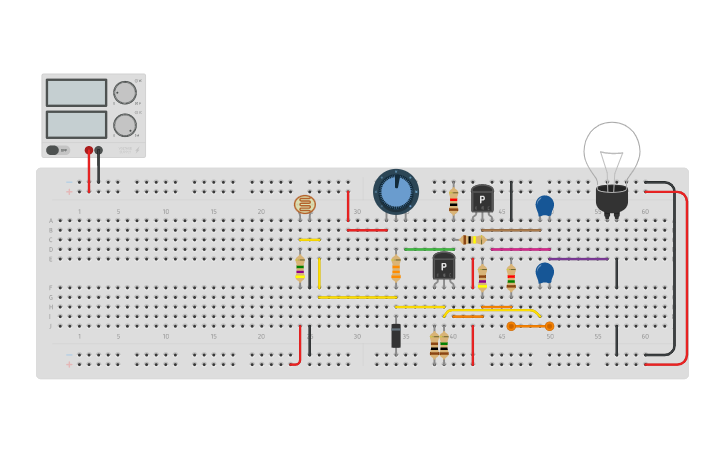 Circuit design Photo résistance - Tinkercad