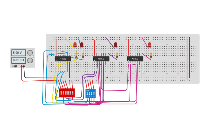 Circuit design DECIMAL TO BCD ENCODER - Tinkercad