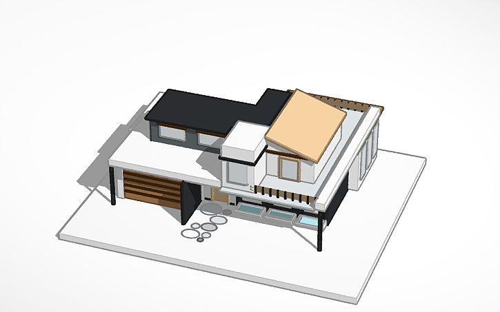 3D design Modern House 4 - Tinkercad