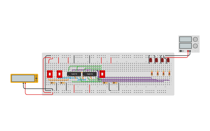 Circuit design EXPERIMENTO 1 - Tinkercad