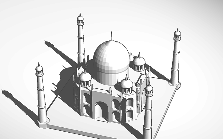 3d Design Taj Mahal Tinkercad 