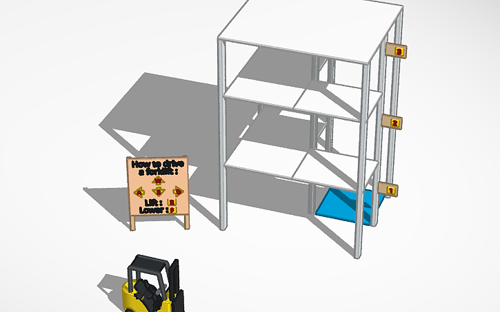 3D design Keyboard Controlled Forklift and Elevator - Tinkercad