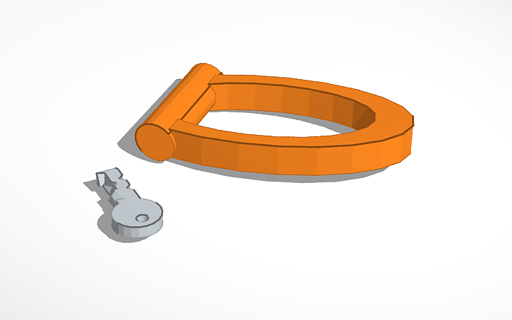 3D design bike lock and Key - Tinkercad