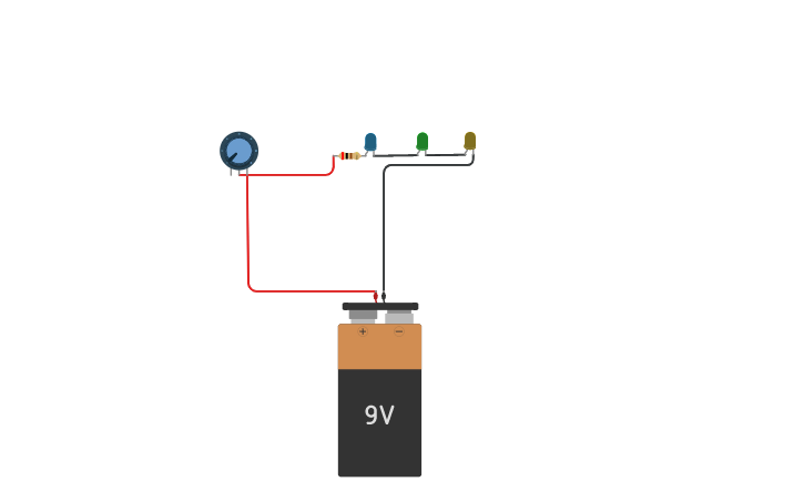 Circuit design Simple Brightness Adjustable lights Circuit - Tinkercad