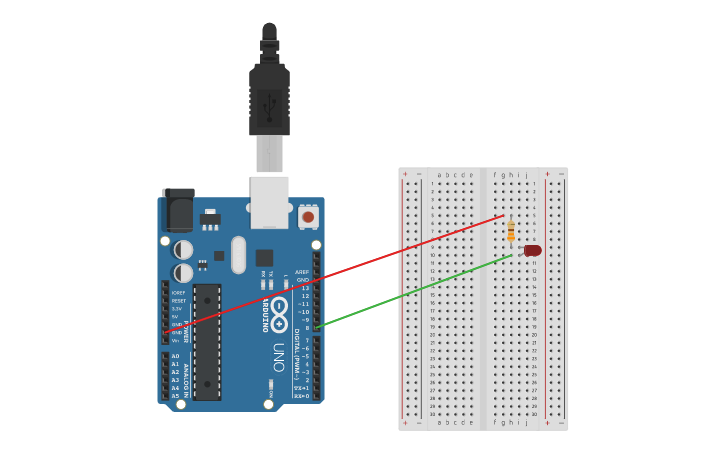 Circuit design PROGRAMAR LED | Tinkercad