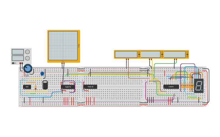 Circuit Design 3 Bit Asynchronous Down Counter Tinkercad