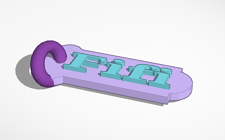 3D design porta-chaves - Tinkercad