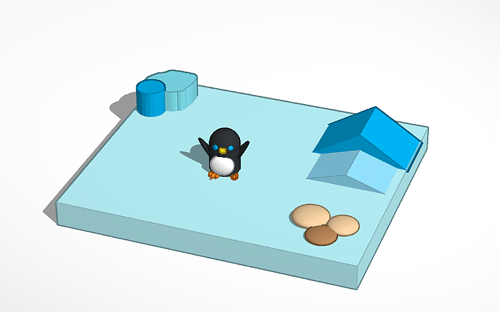 3D design animal y habitat - Tinkercad