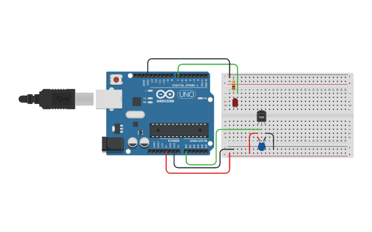 Circuit design Q6-VA3 - Lab. de Eletrônica - 24-06-2020 - Tinkercad
