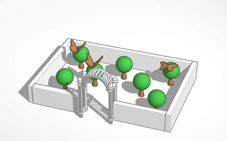 3D design Butterfly Garden - Tinkercad