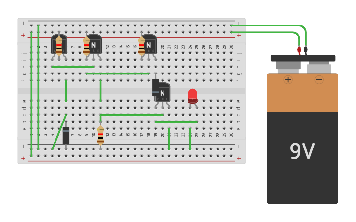 Circuit design TTL NOT - Tinkercad