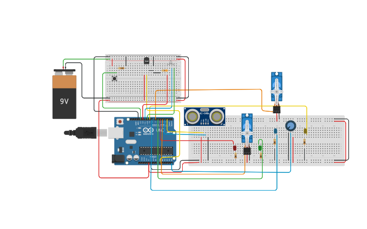 Circuit design Proyecto final 1103 escenario - Tinkercad