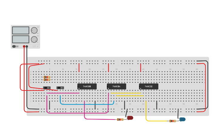 Circuit design rangkaian 1b | Tinkercad