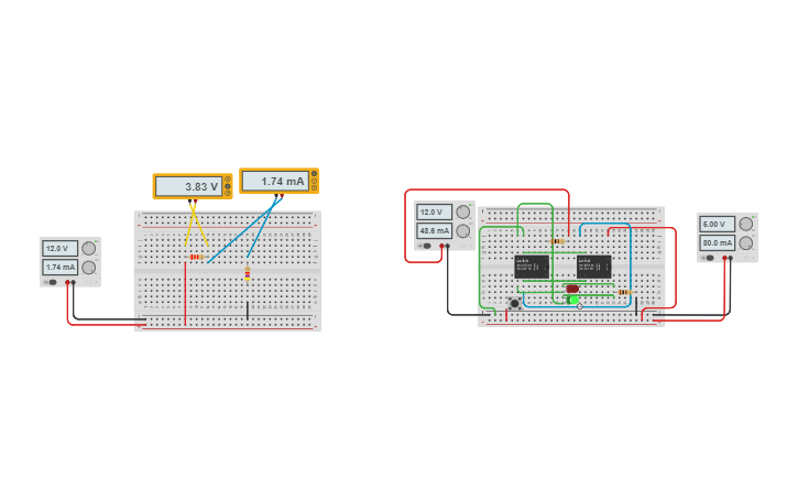 Circuit design PC2 - Tinkercad
