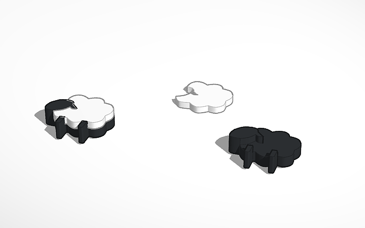 3D design Kingdomino La cour - sheep - Tinkercad
