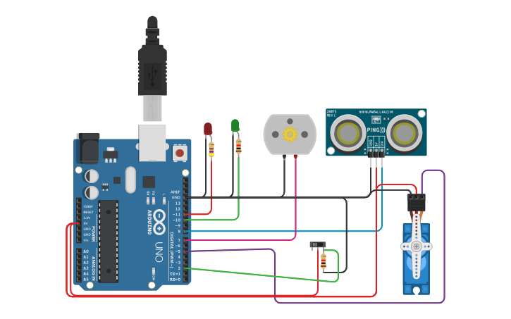 Circuit design Pesticide Sprayer - Tinkercad